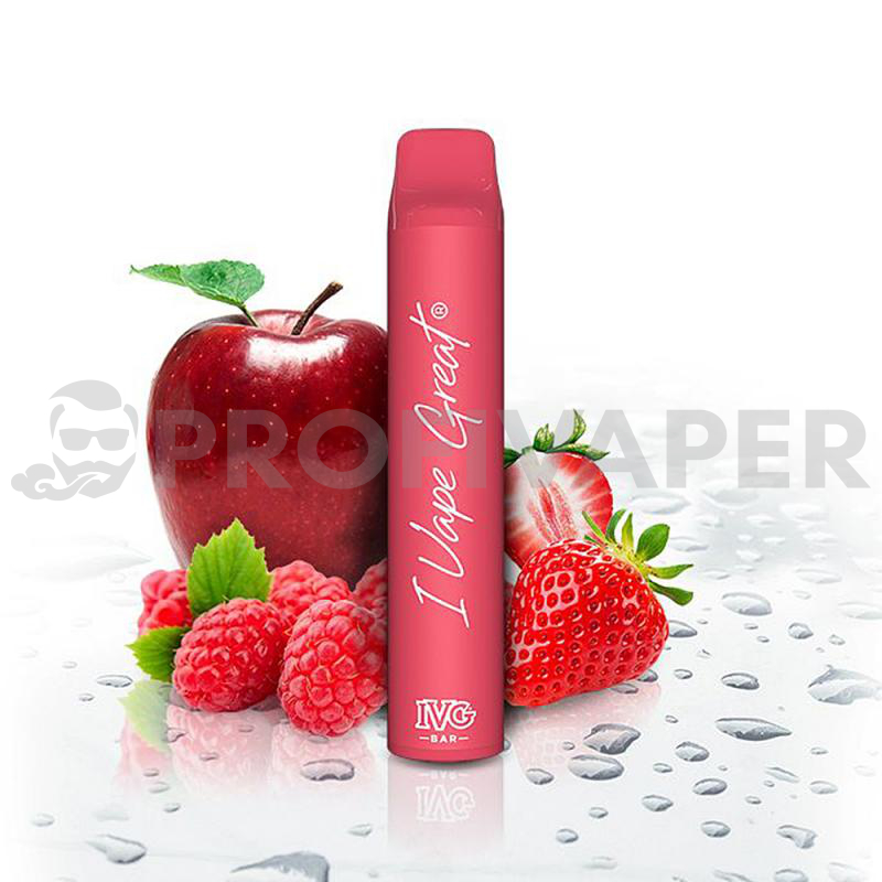 IVG Bar Plus - Jahoda, malina a růžové jablko (Strawberry Raspberry ...